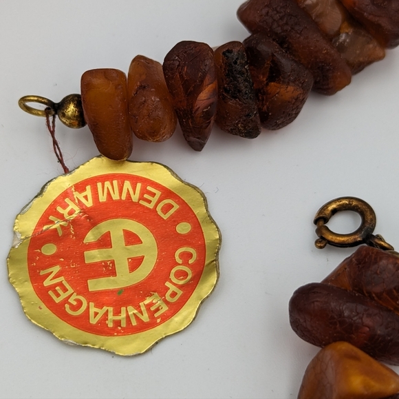 Copenhagen Denmark | Jewelry | Vintage Chunky Dark Honey Cherry Raw ...